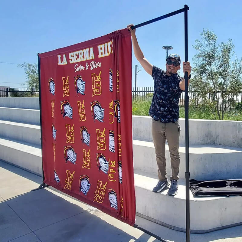 10 ft Step and Repeat – Custom Made Trade Show Booths