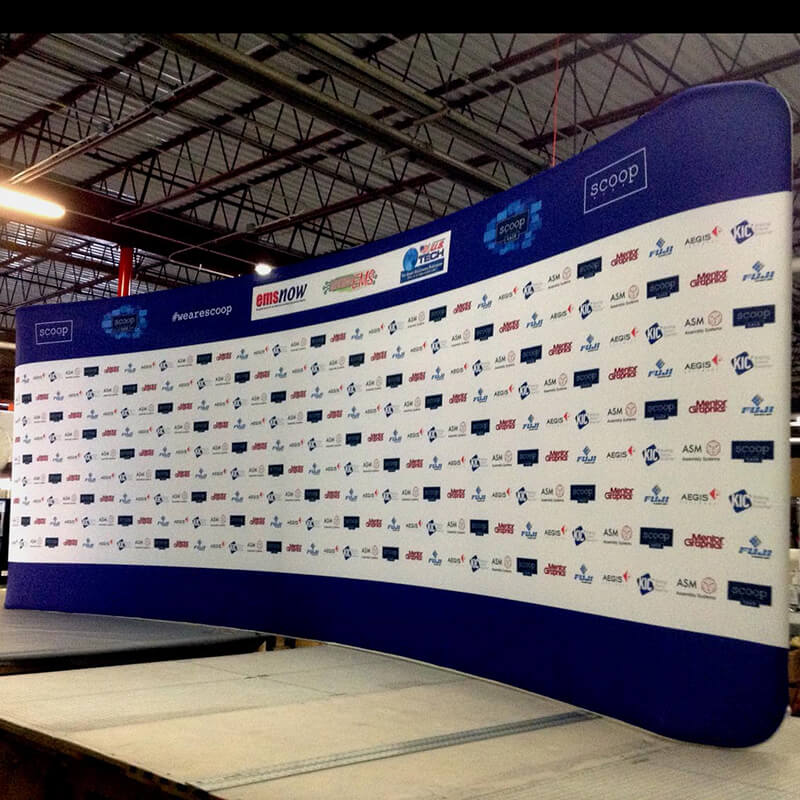 Step And Repeat - Curved - Custom Made Trade Show Booths