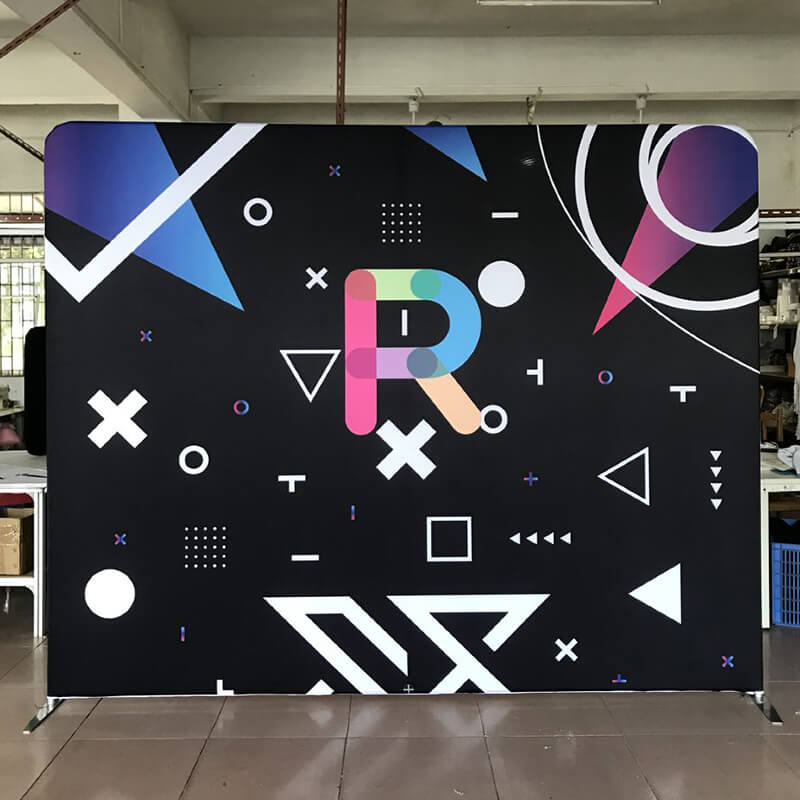 10ft Straight Tension Fabric Display - Custom Made Trade Show Booths