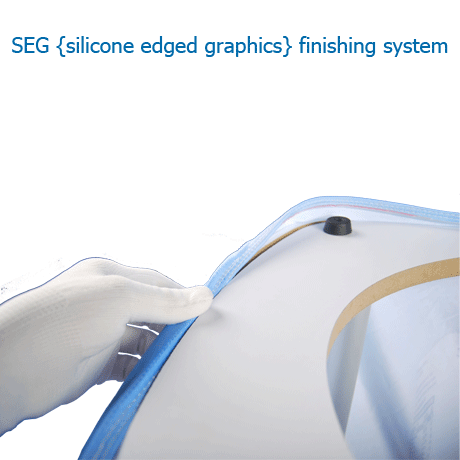 SEG Pop Up Counter,Portable Counter-Tension Fabric Display